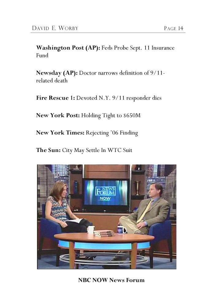David Worby 9/11 News | 9/11 Attorney for 9/11 Workers